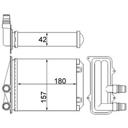 Mahle W&auml;rmetauscher, Innenraumheizung ah246000s f&uuml;r Opel Vaughall RENAULT