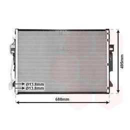 Van Wezel Kondensator, Klimaanlage 30005605 f&uuml;r Mercedes