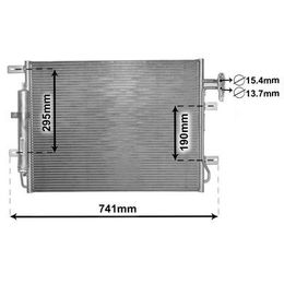 Van Wezel Kondensator, Klimaanlage 02005217 f&uuml;r ROV/TRI/JAG/AUS/MG LAND ROVER