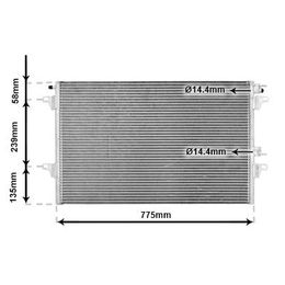 Van Wezel Kondensator, Klimaanlage 43005297 f&uuml;r RENAULT