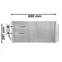 Van Wezel Kondensator, Klimaanlage 17005411 f&uuml;r Fiat / LANCIA