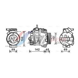 AVA QUALITY COOLING Kompressor, Klimaanlage bwak443 f&uuml;r BMW