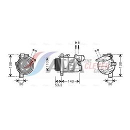 AVA QUALITY COOLING Kompressor, Klimaanlage bwak321 f&uuml;r BMW