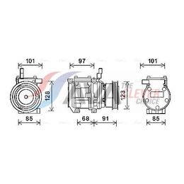 AVA QUALITY COOLING Kompressor, Klimaanlage kaak208 f&uuml;r KIA