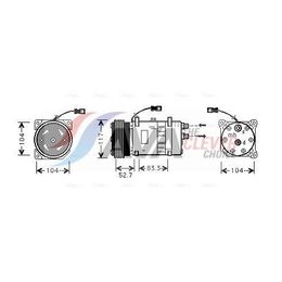 AVA QUALITY COOLING Kompressor, Klimaanlage cnak222 f&uuml;r Citro&euml;n Fiat