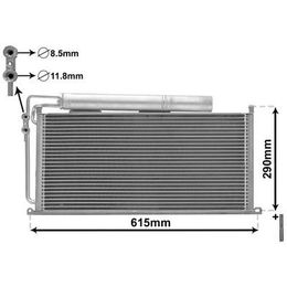 Van Wezel Kondensator, Klimaanlage 29005007 f&uuml;r Mercedes SMART