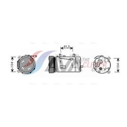 AVA QUALITY COOLING Kompressor, Klimaanlage fdak267 f&uuml;r Ford VW