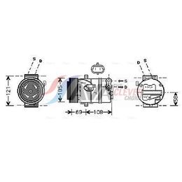 AVA QUALITY COOLING Kompressor, Klimaanlage olak426 f&uuml;r Opel Vaughall
