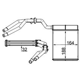 Mahle W&auml;rmetauscher, Innenraumheizung ah257000s f&uuml;r Ford
