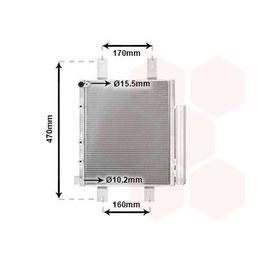 Van Wezel Kondensator, Klimaanlage 11005063 f&uuml;r DAIHATSU