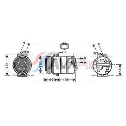AVA QUALITY COOLING Kompressor, Klimaanlage olak373 f&uuml;r Opel Vaughall