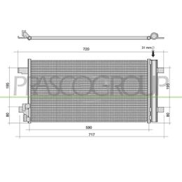 PRASCO Kondensator, Klimaanlage ad124c001 f&uuml;r Audi