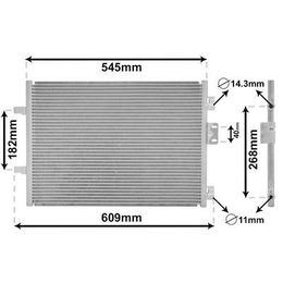 Van Wezel Kondensator, Klimaanlage 43005315 f&uuml;r RENAULT