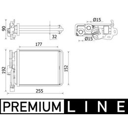 Mahle W&auml;rmetauscher, Innenraumheizung ah38000p f&uuml;r Peugeot