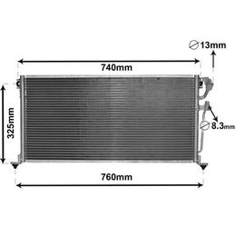 Van Wezel Kondensator, Klimaanlage 32005220 f&uuml;r MITSUBISHI