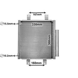 Van Wezel Kondensator, Klimaanlage 11005076 f&uuml;r DAIHATSU