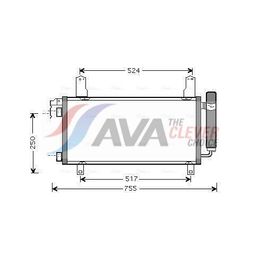 AVA QUALITY COOLING Kondensator, Klimaanlage mz5157d f&uuml;r MAZDA