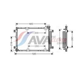 AVA QUALITY COOLING Kondensator, Klimaanlage sz5075d f&uuml;r Suzuki