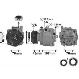 Van Wezel Kompressor, Klimaanlage 3700k659 f&uuml;r Opel