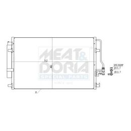 MEAT & DORIA MEAT & DORIA Kondensator, Klimaanlage 991117 f&uuml;r Mercedes VW
