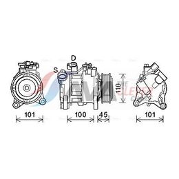 AVA QUALITY COOLING Kompressor, Klimaanlage bwak499 f&uuml;r BMW