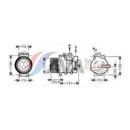 AVA QUALITY COOLING Kompressor, Klimaanlage msak431 f&uuml;r Mercedes