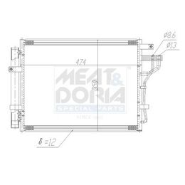 MEAT & DORIA MEAT & DORIA Kondensator, Klimaanlage 991195 f&uuml;r KIA