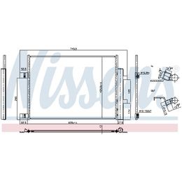 NISSENS Kondensator, Klimaanlage 941008 f&uuml;r NISSAN