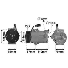 Van Wezel Kompressor, Klimaanlage 5801k705 f&uuml;r VW