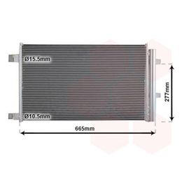Van Wezel Kondensator, Klimaanlage 33015703 f&uuml;r Mercedes NISSAN