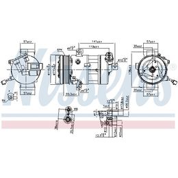 NISSENS Kompressor, Klimaanlage 890667 f&uuml;r ALFA ROMEO LANCIA Fiat
