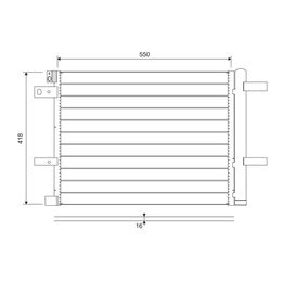 Valeo Kondensator, Klimaanlage 822706 f&uuml;r OPEL CITRO&Euml;N