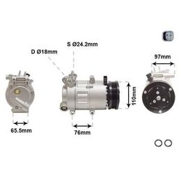 Van Wezel Kompressor, Klimaanlage 1801k001 f&uuml;r Ford