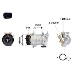 Van Wezel Kompressor, Klimaanlage 4000k418 f&uuml;r DS