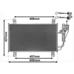 Van Wezel Kondensator, Klimaanlage 27015701 f&uuml;r MAZDA