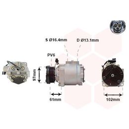 Van Wezel Kompressor, Klimaanlage 1800k436 f&uuml;r FORD