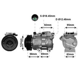 Van Wezel Kompressor, Klimaanlage 8200k239 f&uuml;r HYUNDAI