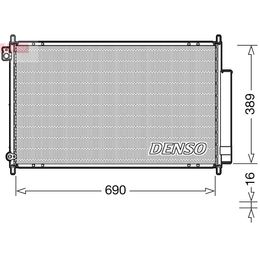 DENSO Kondensator, Klimaanlage dcn40016 f&uuml;r HONDA