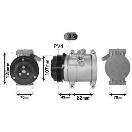 Van Wezel Kompressor, Klimaanlage 0800k039 f&uuml;r CHEVROLET