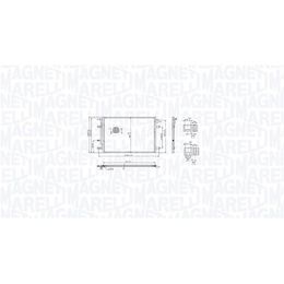 MAGNETI MARELLI Kondensator, Klimaanlage 350203103400 f&uuml;r VAG