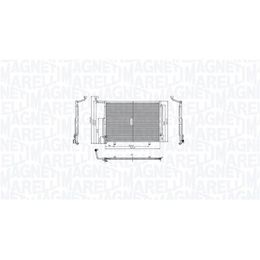 MAGNETI MARELLI Kondensator, Klimaanlage 350203103700 f&uuml;r Ford
