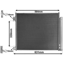 Van Wezel Kondensator, Klimaanlage 33005422 f&uuml;r NISSAN