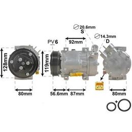 Van Wezel Kompressor, Klimaanlage 0900k238 f&uuml;r Fiat Citro&euml;n Citro&euml;n/Peugeot