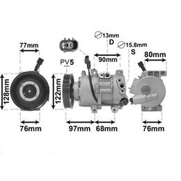 Van Wezel Kompressor, Klimaanlage 8200k273 f&uuml;r HYUNDAI