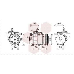 Van Wezel Kompressor, Klimaanlage 8300k161 f&uuml;r KIA