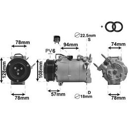 Van Wezel Kompressor, Klimaanlage 1800k587 f&uuml;r Ford