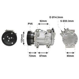 Van Wezel Kompressor, Klimaanlage 4300k468 f&uuml;r RENAULT