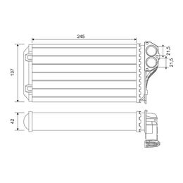 Valeo W&auml;rmetauscher, Innenraumheizung 812322 f&uuml;r Peugeot (DF-PSA)