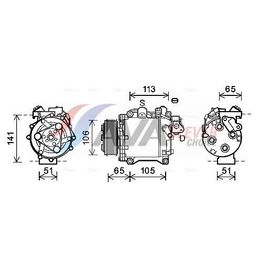 AVA QUALITY COOLING Kompressor, Klimaanlage hdak263 f&uuml;r ACURA HONDA
