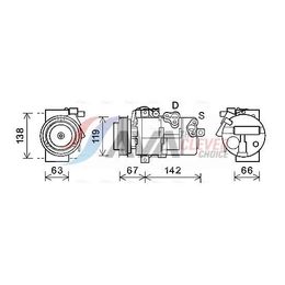 AVA QUALITY COOLING Kompressor, Klimaanlage kak216 f&uuml;r KIA